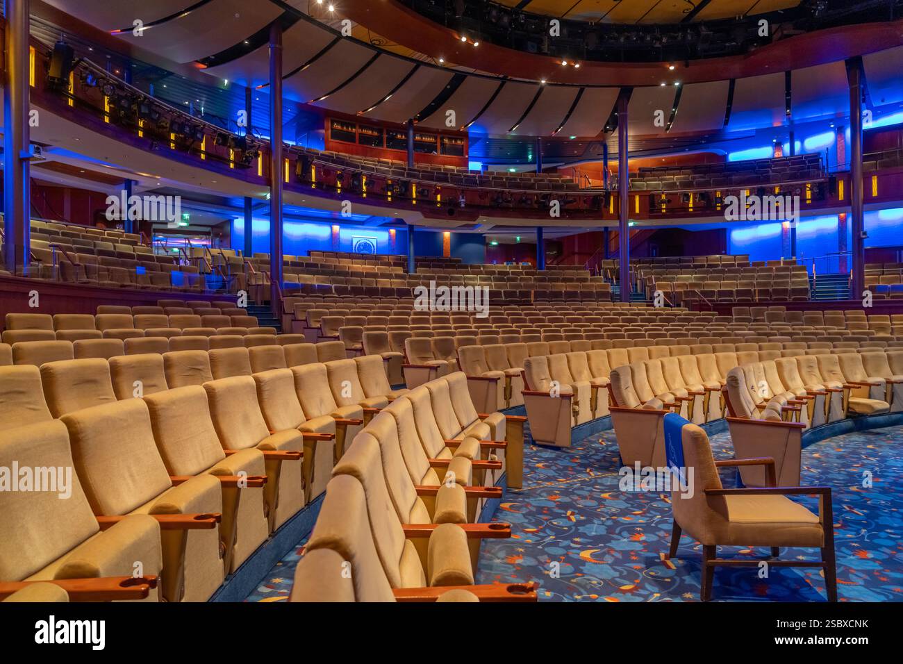 Interior architecture of the Celebrity Solstice cruise ship Stock Photo ...