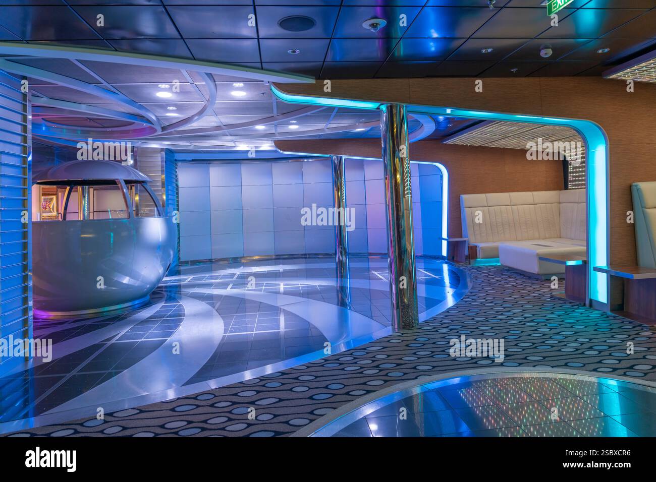 Interior architecture of the Celebrity Solstice cruise ship Stock Photo ...
