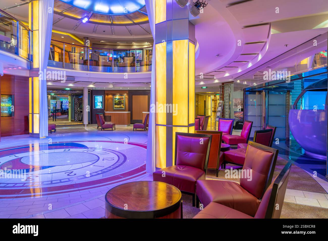 Interior architecture of the Celebrity Solstice cruise ship Stock Photo ...