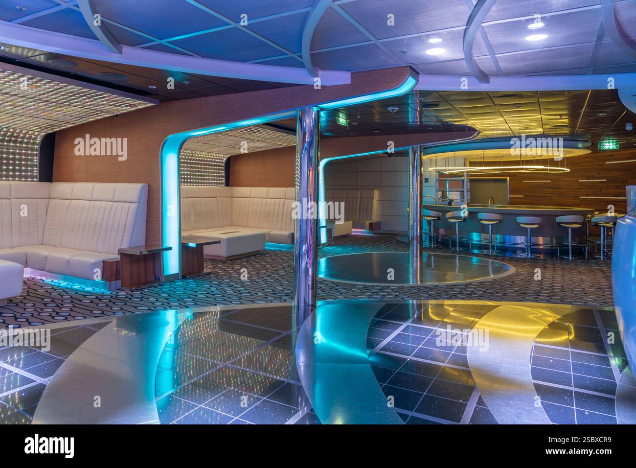 Interior architecture of the Celebrity Solstice cruise ship Stock Photo ...