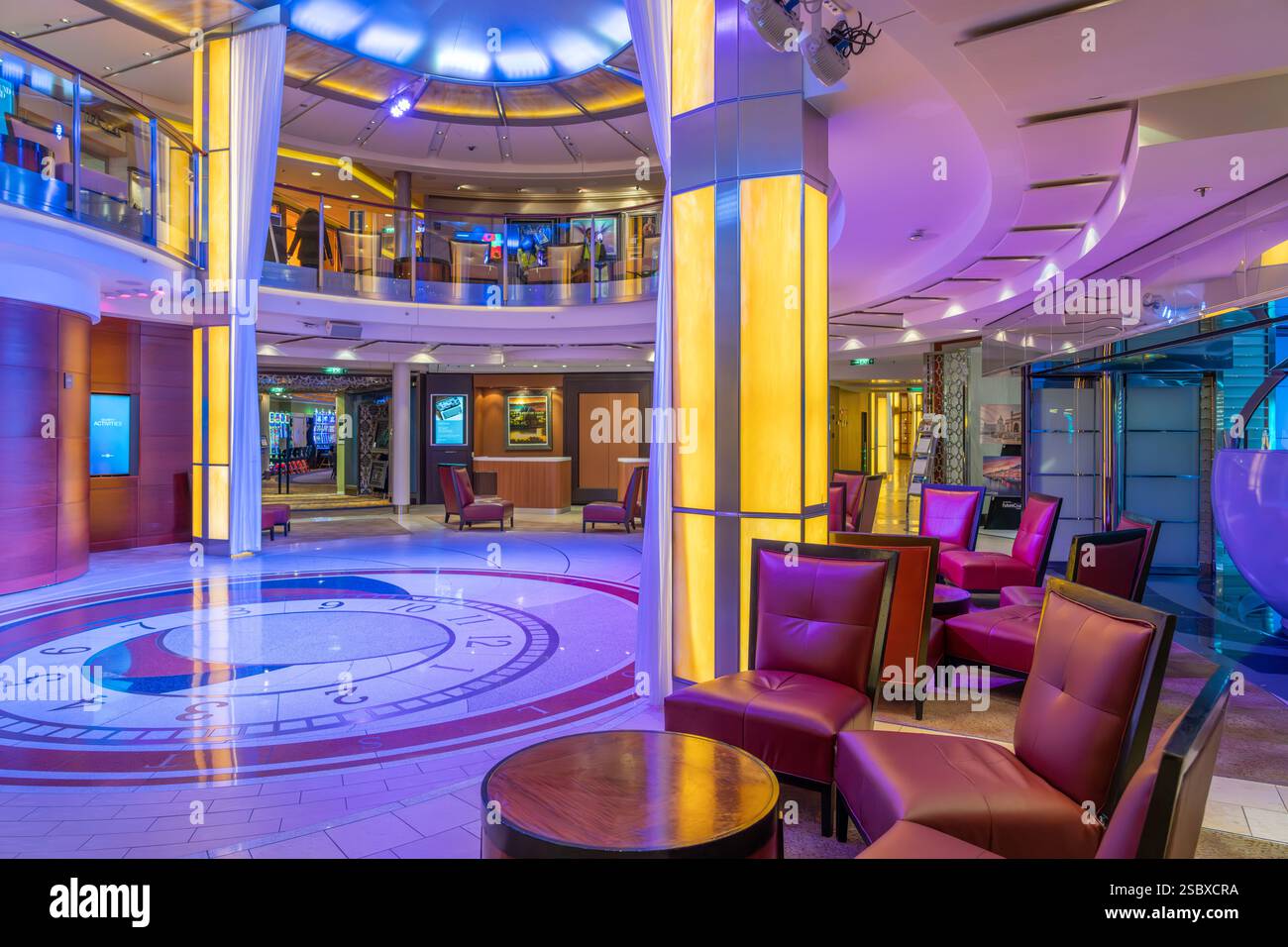 Interior architecture of the Celebrity Solstice cruise ship Stock Photo ...