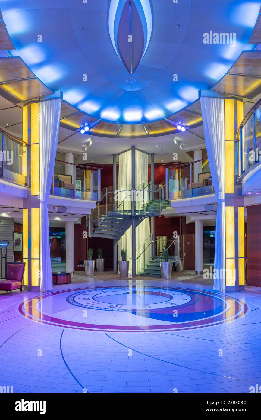 Interior architecture of the Celebrity Solstice cruise ship Stock Photo ...