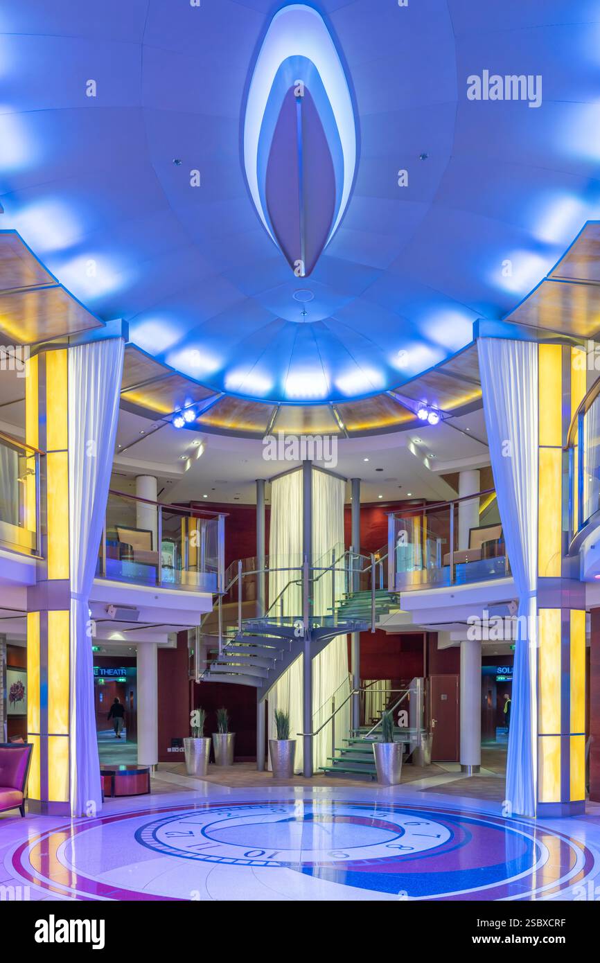 Interior architecture of the Celebrity Solstice cruise ship Stock Photo ...