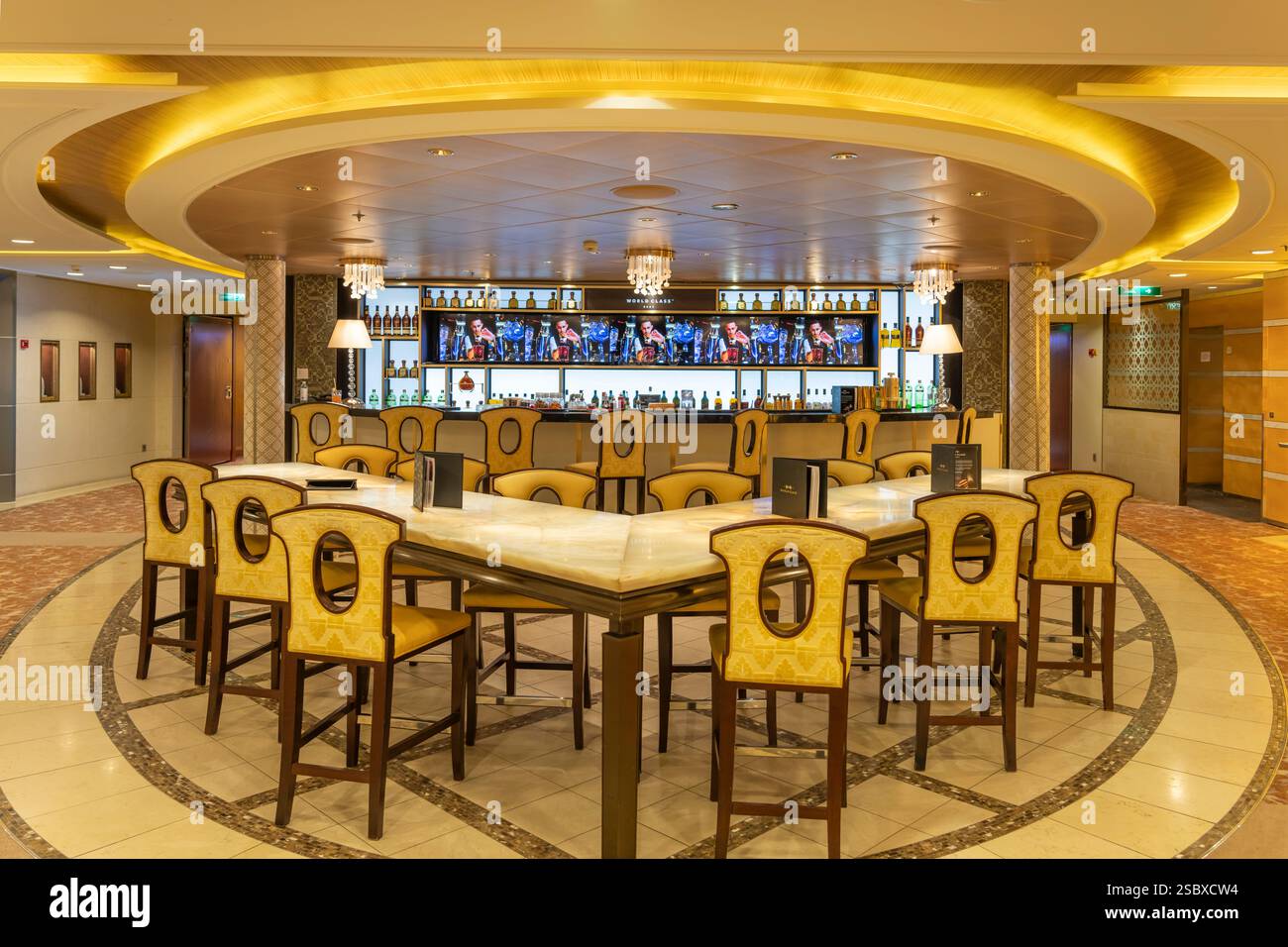 Interior architecture of the Celebrity Solstice cruise ship Stock Photo ...