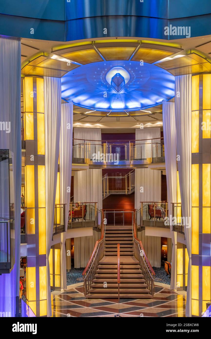 Interior architecture of the Celebrity Solstice cruise ship Stock Photo ...