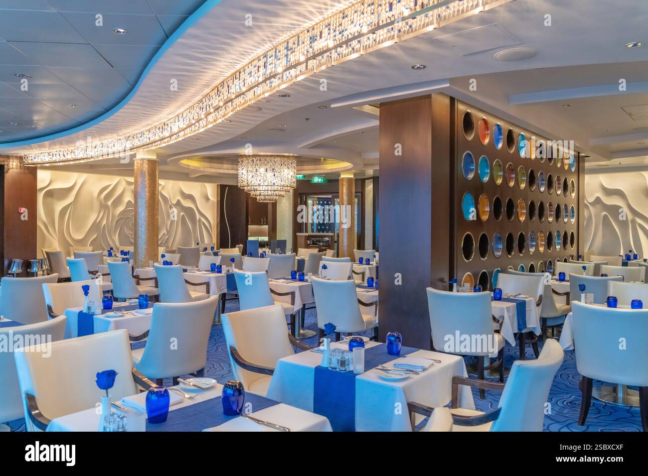 Interior architecture of the Celebrity Solstice cruise ship Stock Photo ...