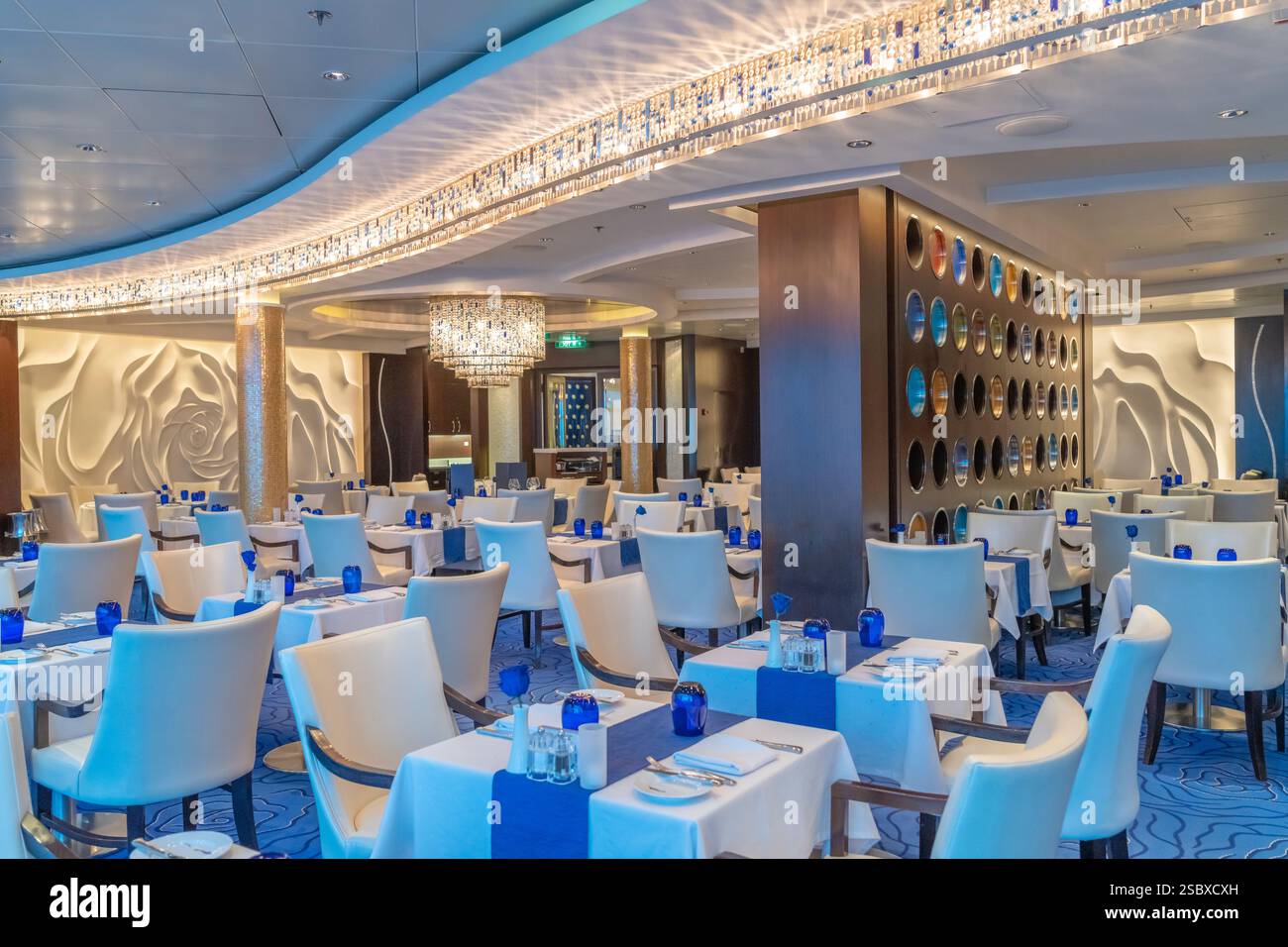 Interior architecture of the Celebrity Solstice cruise ship Stock Photo ...