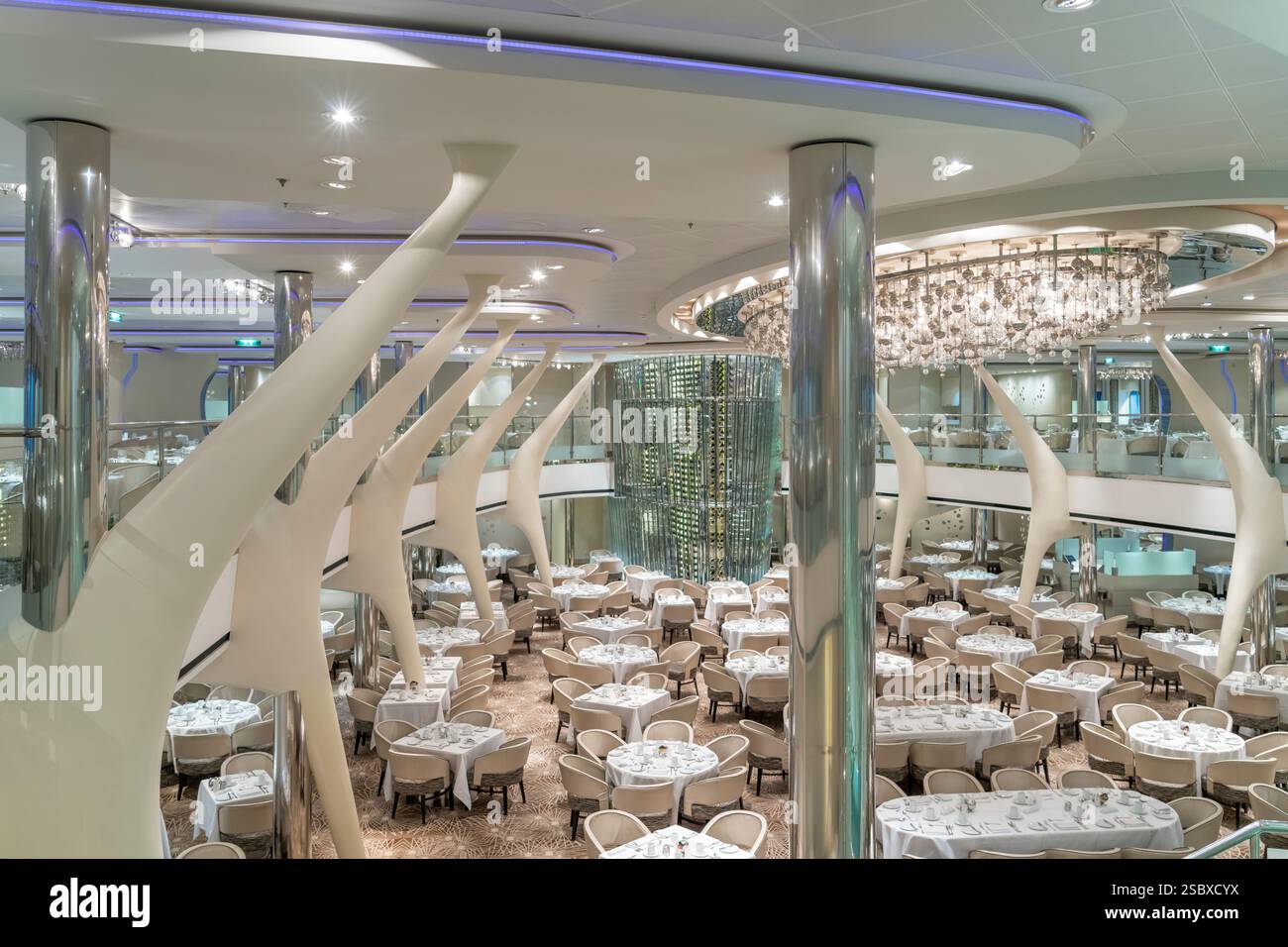 Interior architecture of the Celebrity Solstice cruise ship Stock Photo ...