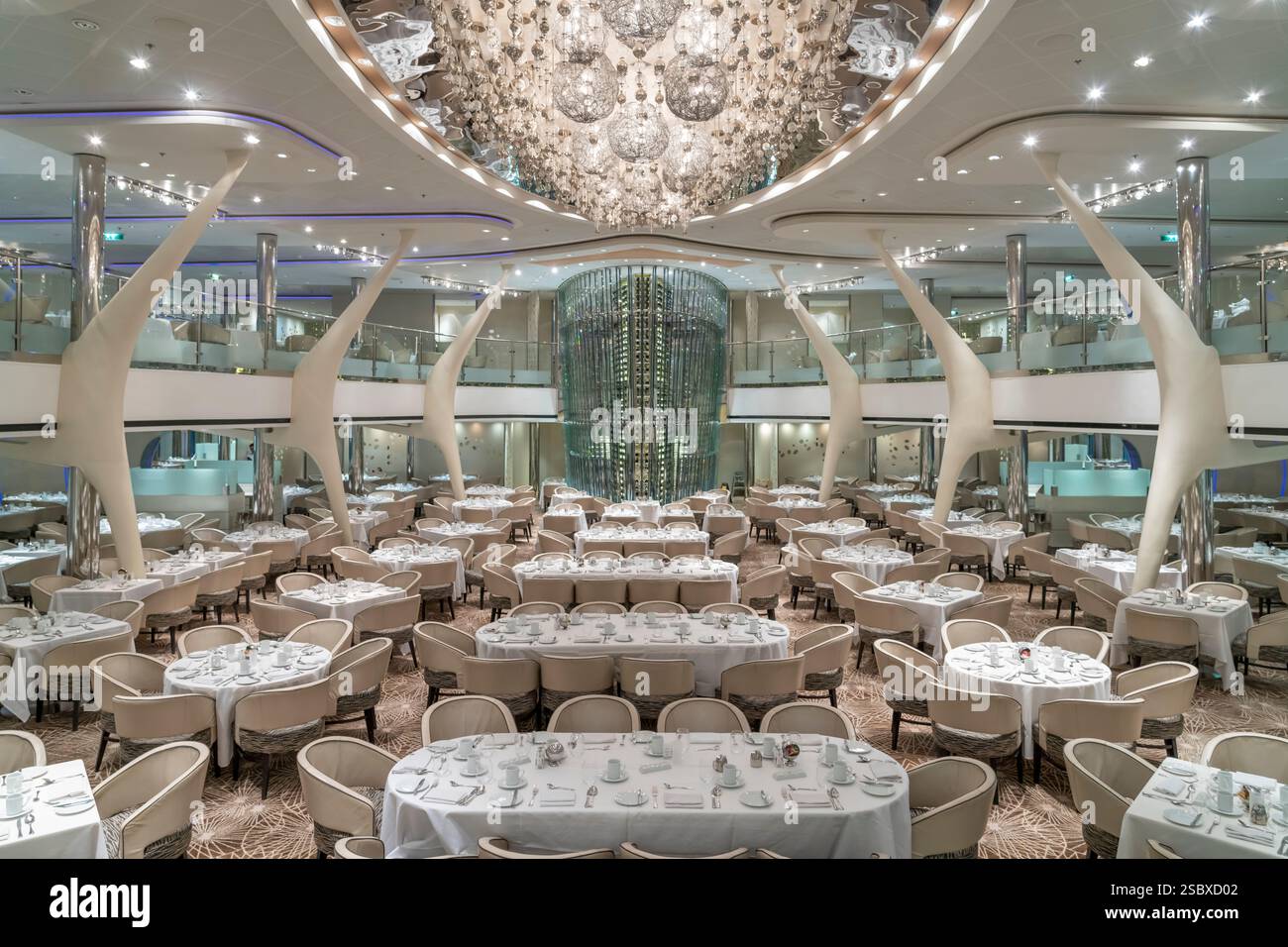 Interior architecture of the Celebrity Solstice cruise ship Stock Photo ...