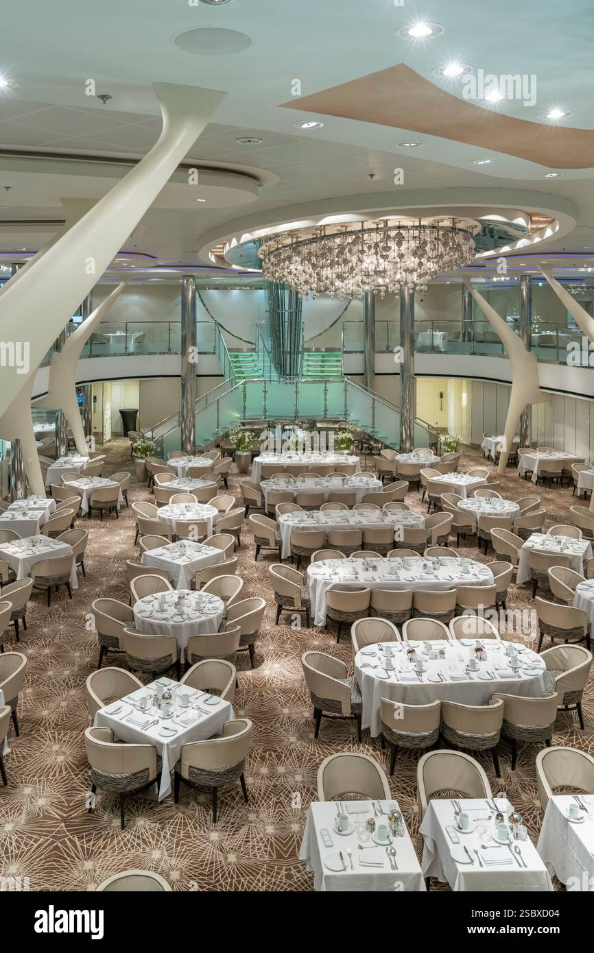 Interior architecture of the Celebrity Solstice cruise ship Stock Photo ...