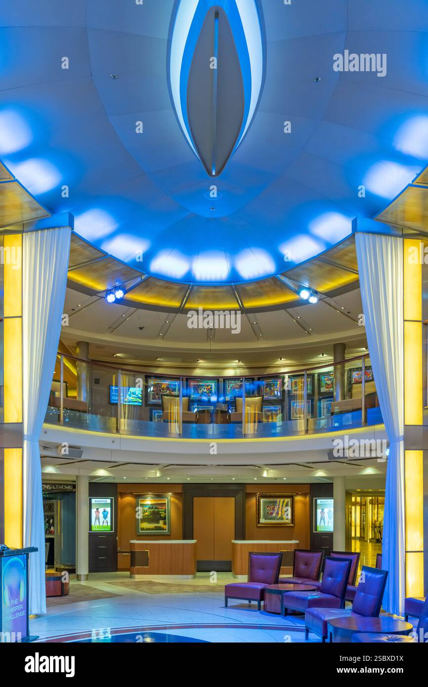 Interior architecture of the Celebrity Solstice cruise ship Stock Photo ...