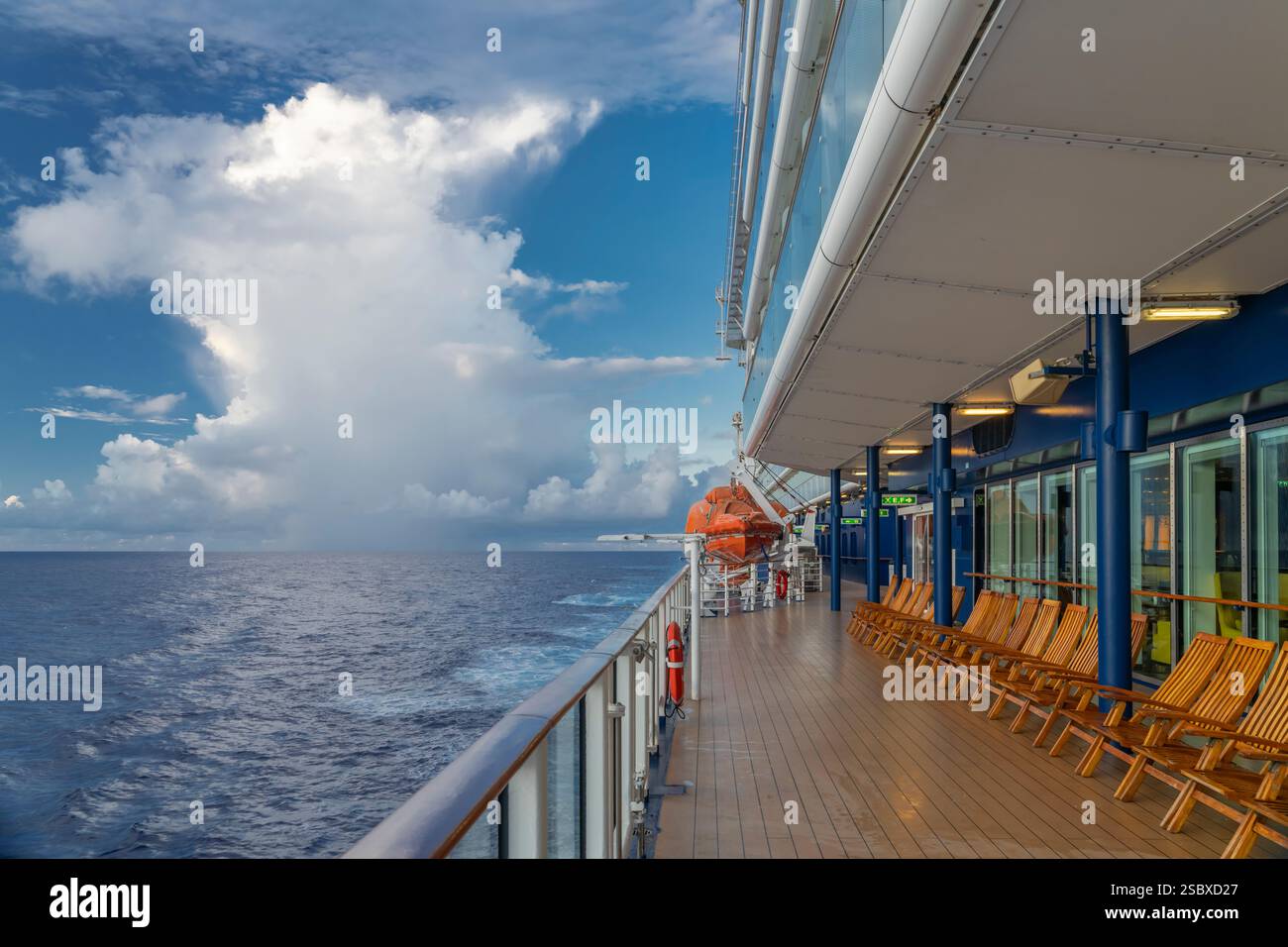 Clouds and weather in the South Pacific ocean from the cruise ship ...