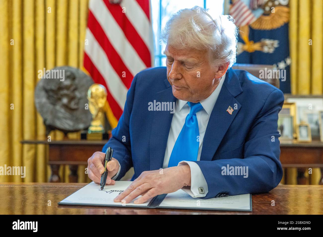 Washington, DC, USA. 04th Feb, 2025. US President Donald J. Trump signs ...