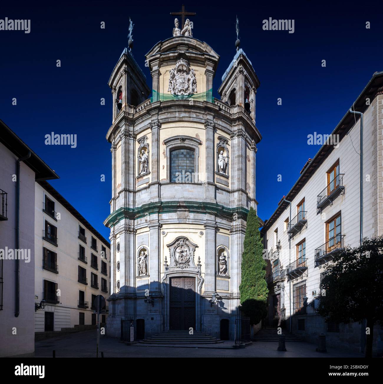Baroque architecture of Basilica de San Miguel in Madrid, Spain ...
