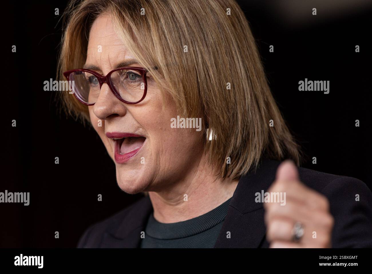 Victorian Premier Jacinta Allan speaks to media at Victorian Parliament ...