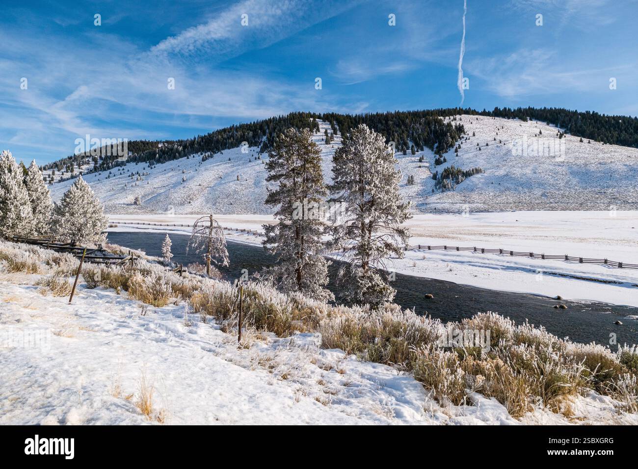 Winter in Stanley Idaho Stock Photo - Alamy
