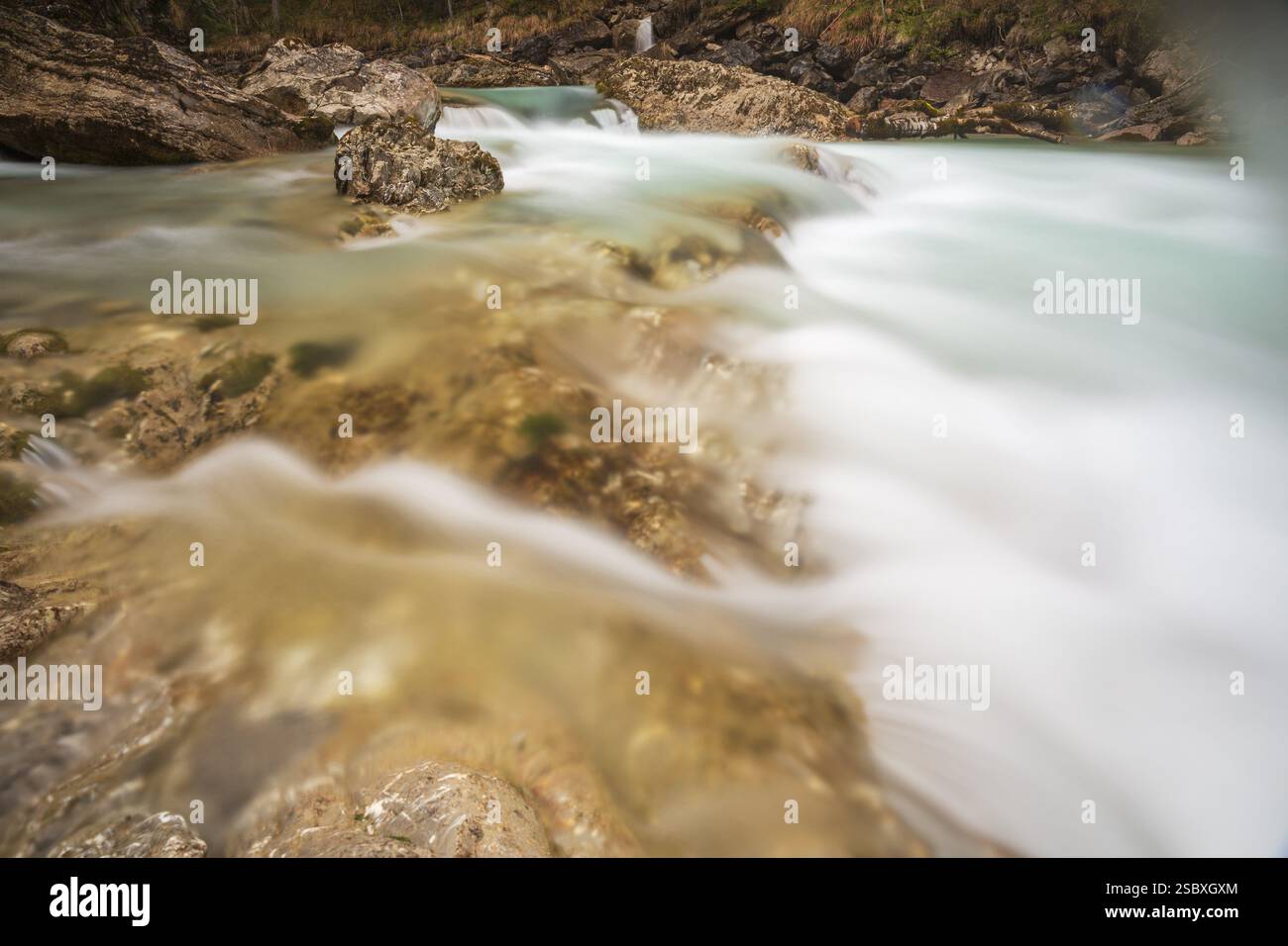 The Riss creek flowing fast through the Eng valley Stock Photo - Alamy