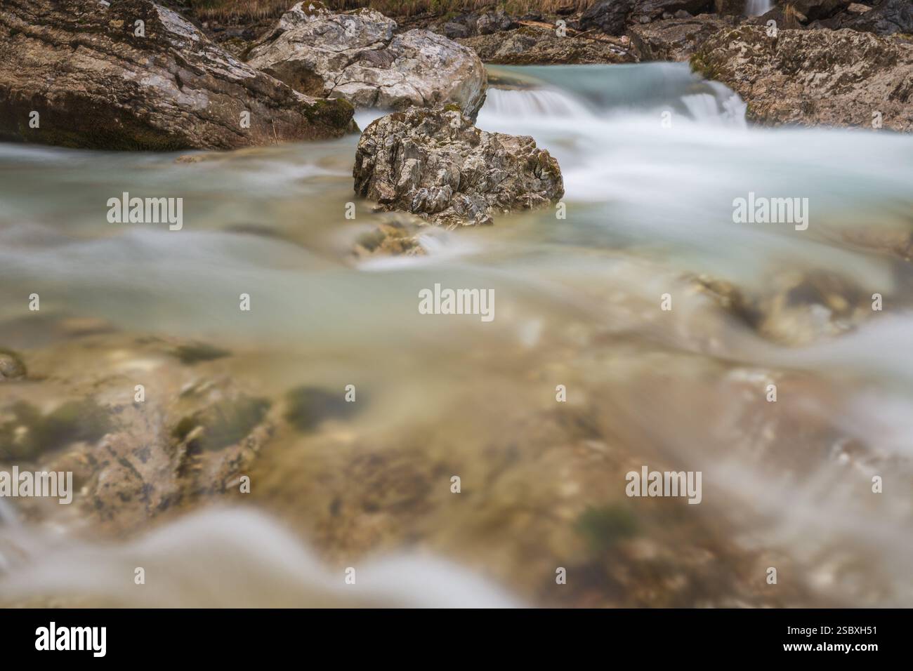 The Riss creek flowing fast through the Eng valley Stock Photo - Alamy