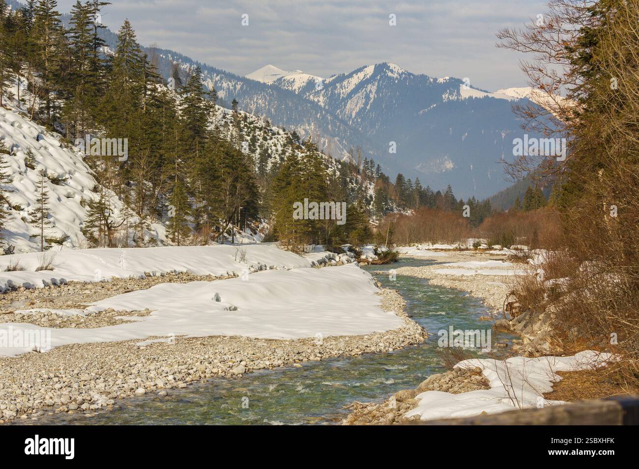 The Riss creek flowing fast through the Eng valley Stock Photo - Alamy