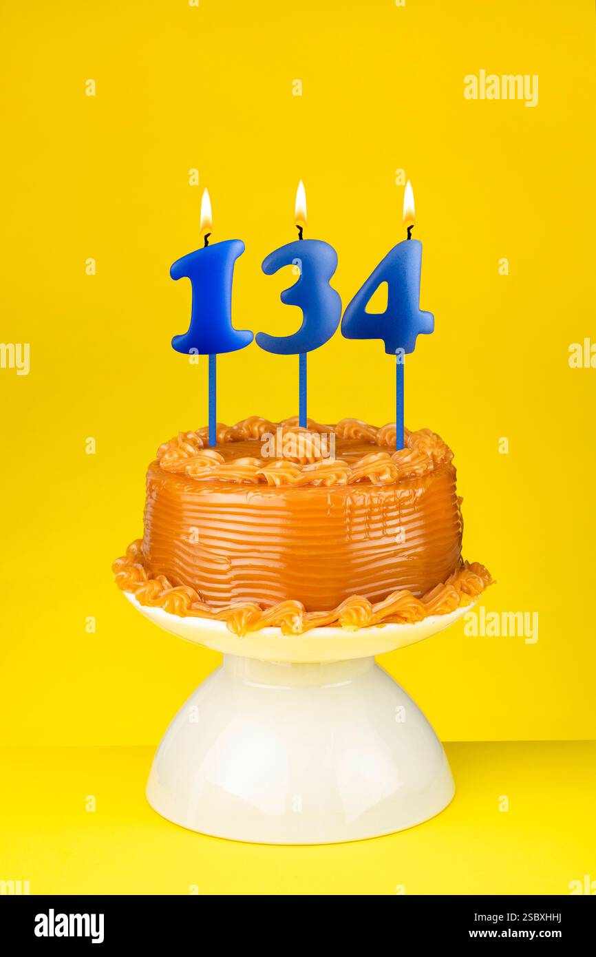 Number 134 happy birthday cake hi-res stock photography and images - Alamy
