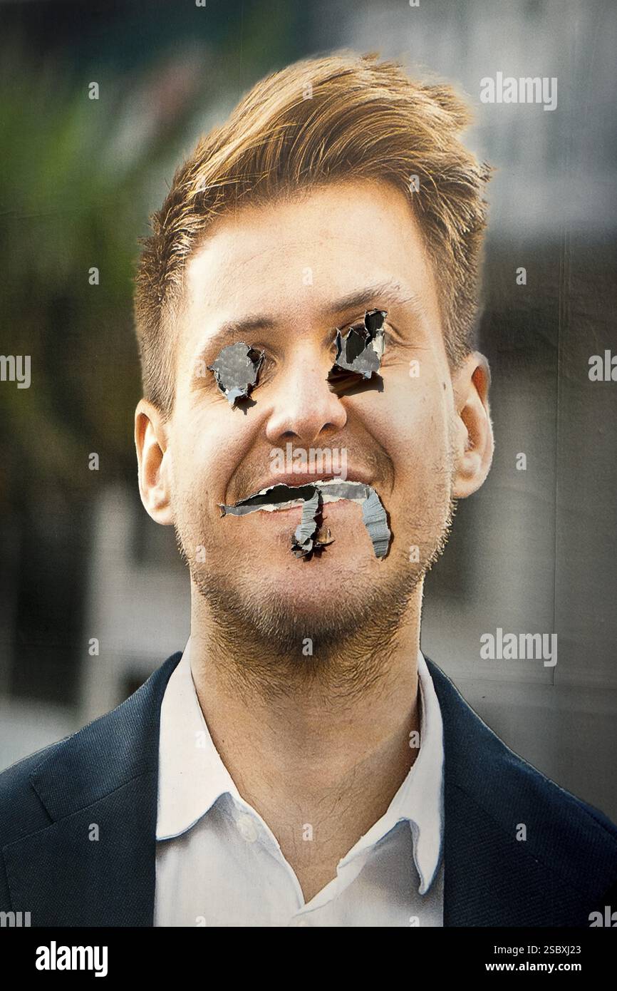 Denigration of a large poster for the 2025 federal election by the ...