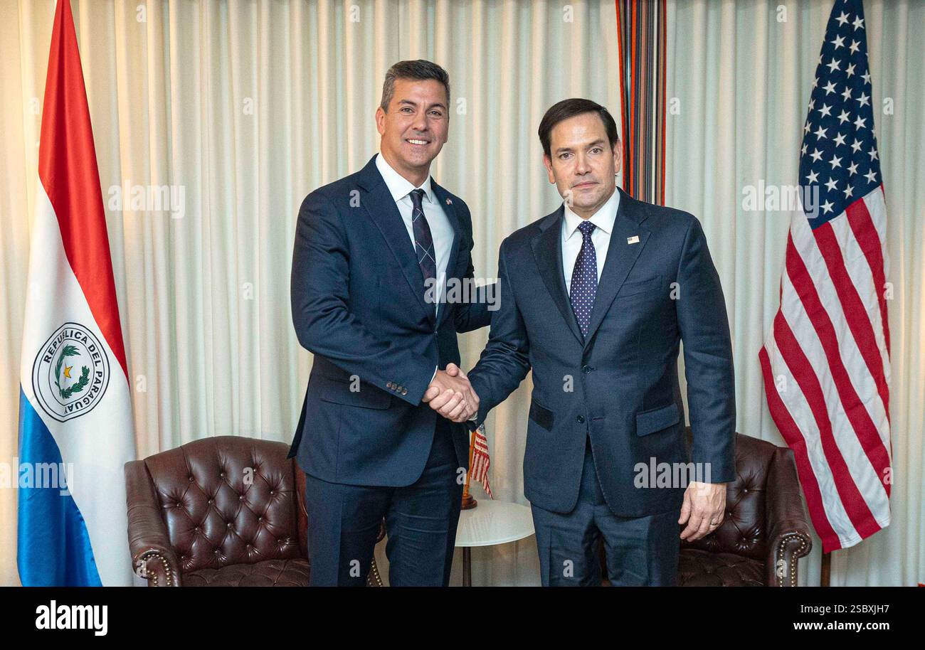 Secretary Marco Rubio meets with Paraguayan President Santiago Peña at ...