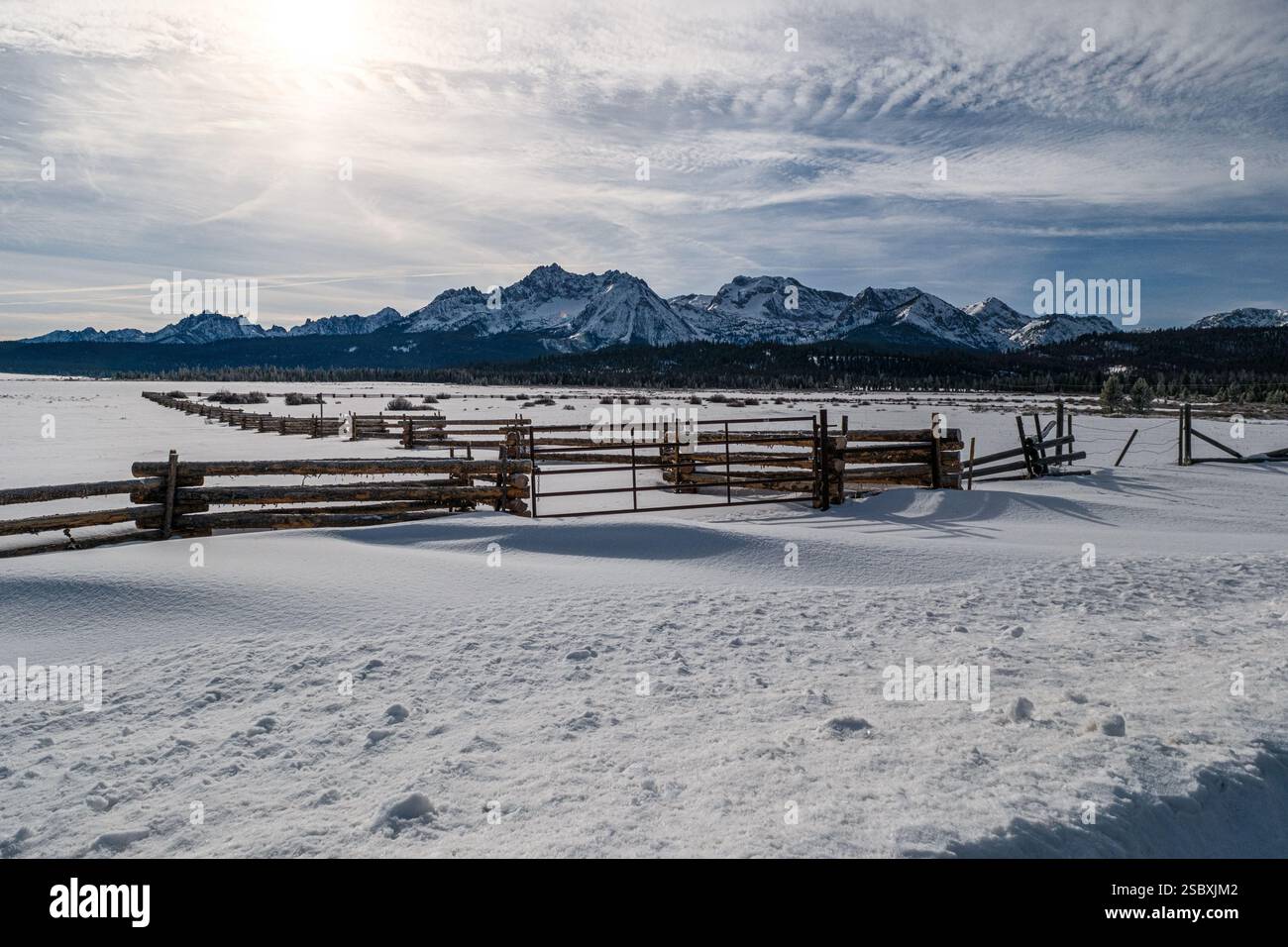 Winter in Stanley Idaho Stock Photo - Alamy