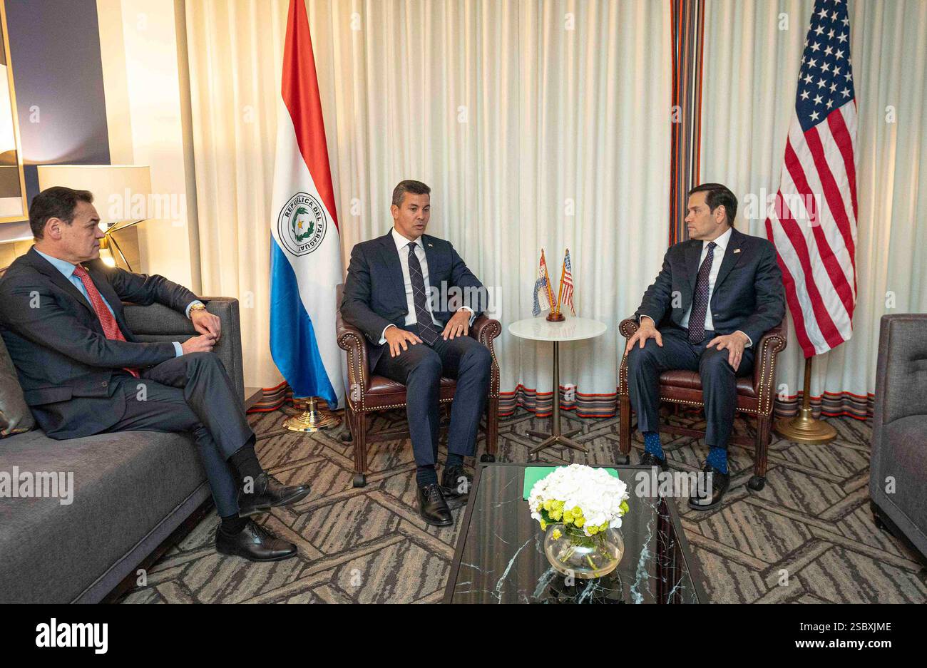 Secretary Marco Rubio meets with Paraguayan President Santiago Peña at ...