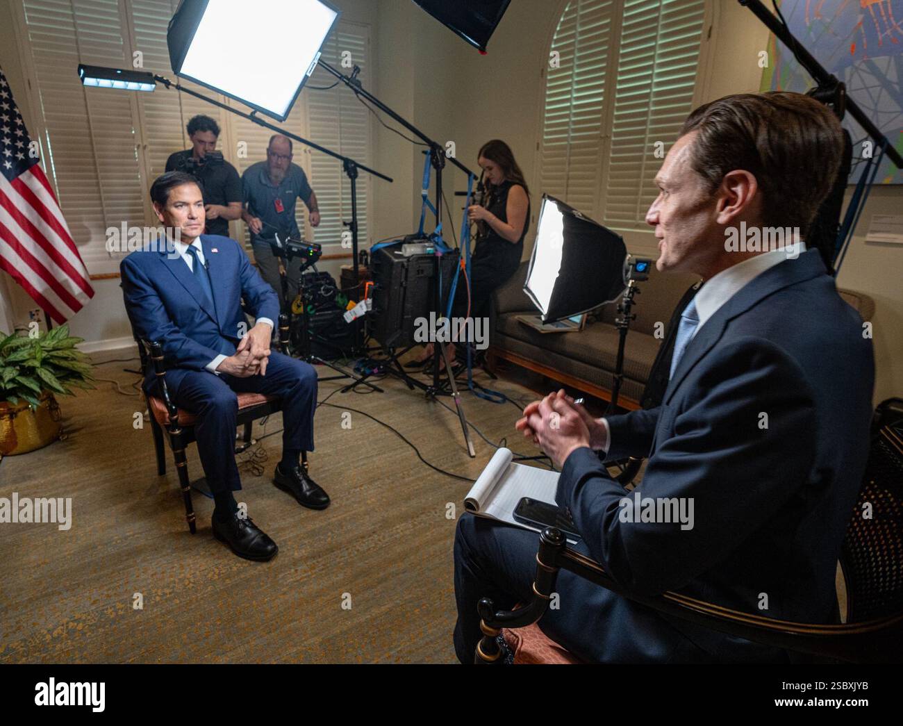 Secretary Marco Rubio has an interview with Fox News in San Salvador ...