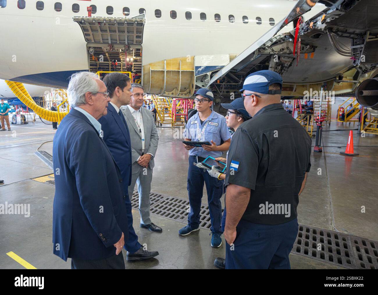 Secretary Marco Rubio receives a tour of Aeroman Facilities in San ...