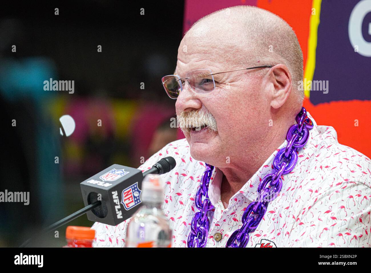 Chiefs head coach Andy Reid answering questions from reporters During ...