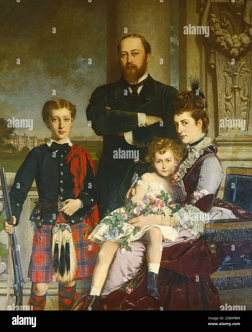 Heinrich von Angeli - The Family of the Prince of Wales, 1876 Stock ...