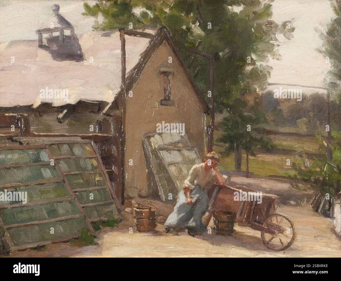 Helen R. Rathbun - Farmyard scene Stock Photo - Alamy