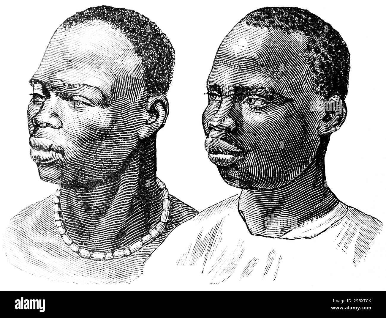 Portrait of an Ashanti and Kanuro man, Ashanti live in West Africa ...