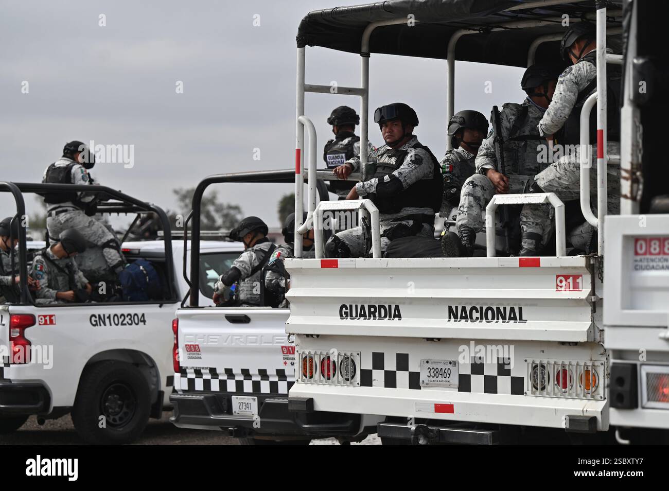 Tijuana, Mexico. 04th Feb, 2025. Members of the Mexican National Guard ...