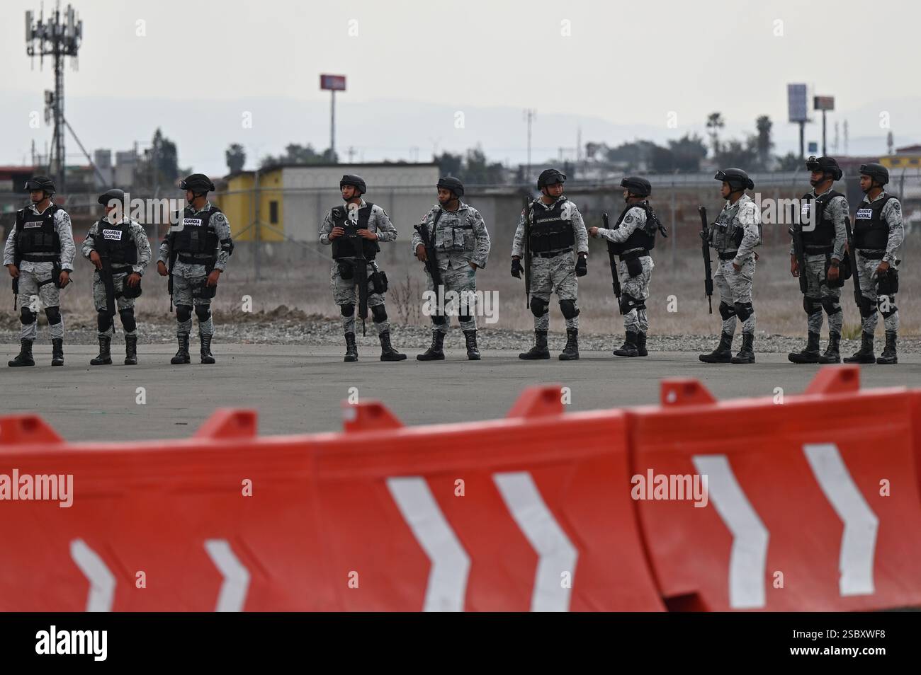 Tijuana, Baja California, Mexico. 4th Feb, 2025. Members of the Mexican ...