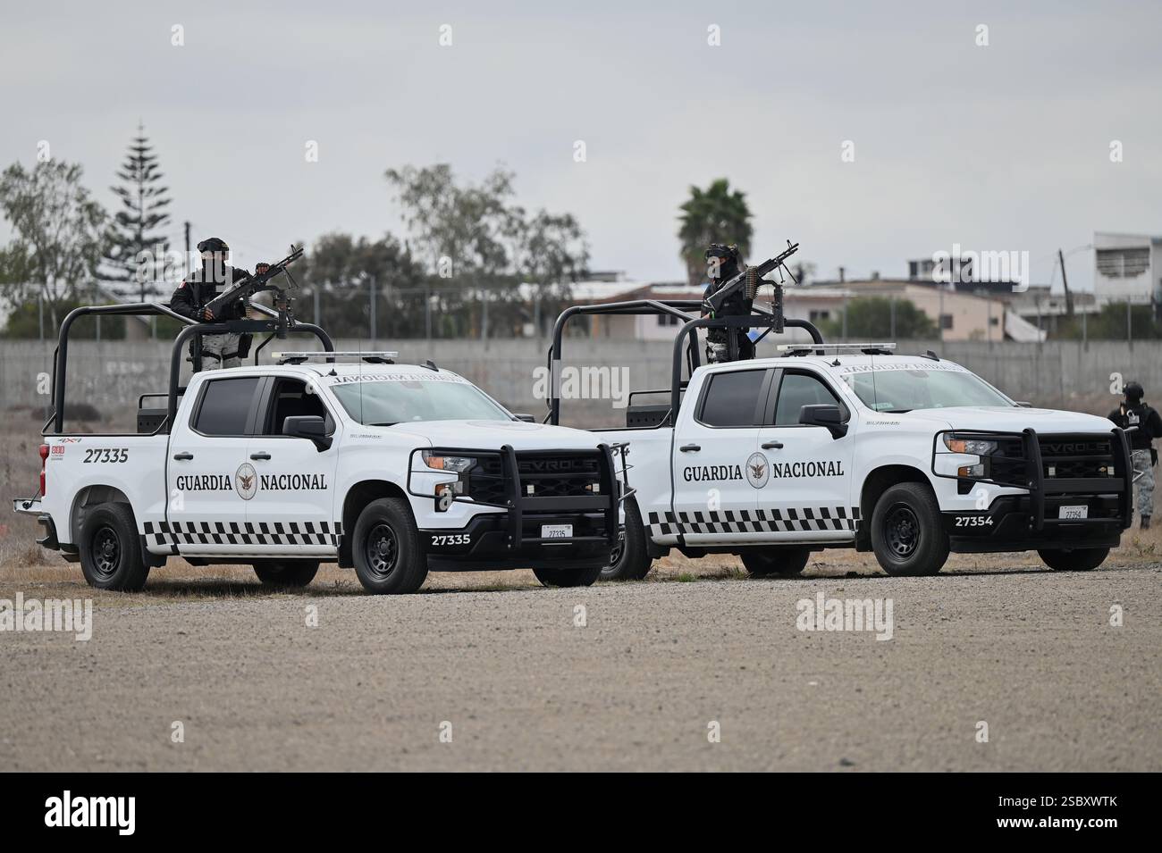 Tijuana, Baja California, Mexico. 4th Feb, 2025. Members of the Mexican ...