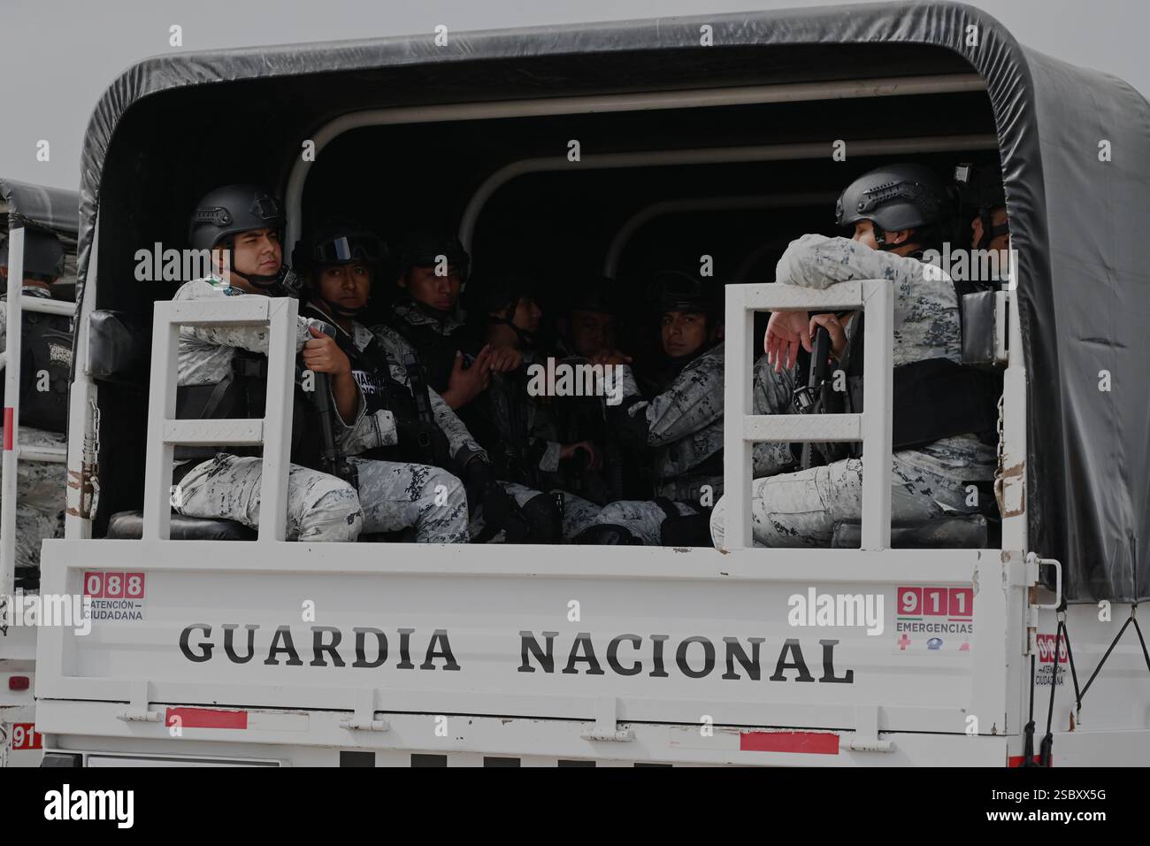 Tijuana, Baja California, Mexico. 4th Feb, 2025. Members of the Mexican ...