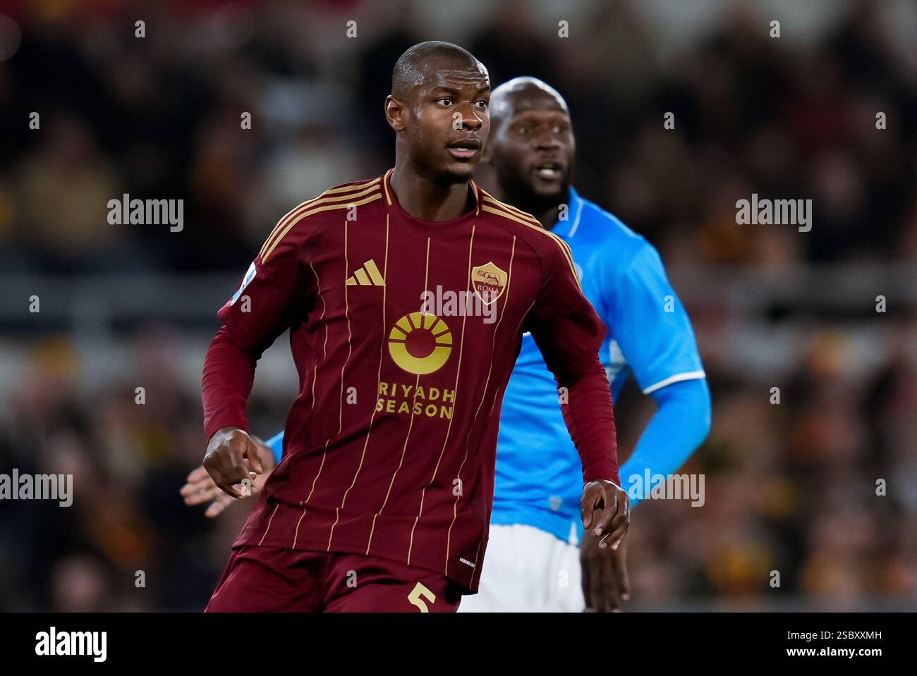 Rome, Italy. 02nd Feb, 2025. Evan Ndicka of AS Roma looks on during the ...