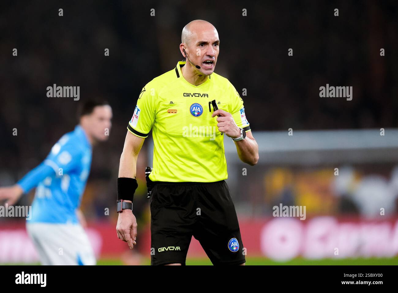 Rome, Italy. 02nd Feb, 2025. Referee Michael Fabbri looks on during the ...
