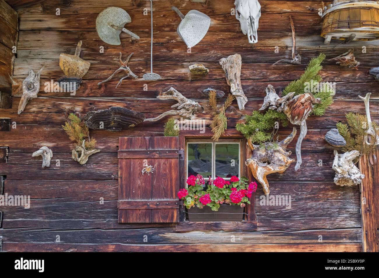 Farm buildings of the Eng alp, Eng valley, Tyrol, Austria, Europe Stock ...