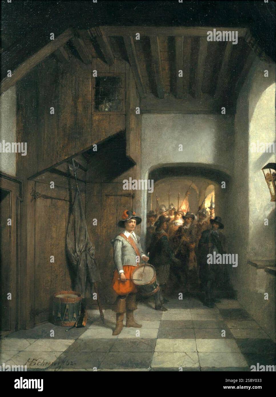 Hendricus Johannes Scheeres - The drummer boy Stock Photo - Alamy