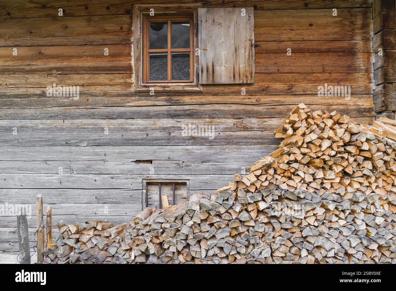 Farm buildings of the Eng alp, Eng valley, Tyrol, Austria, Europe Stock ...