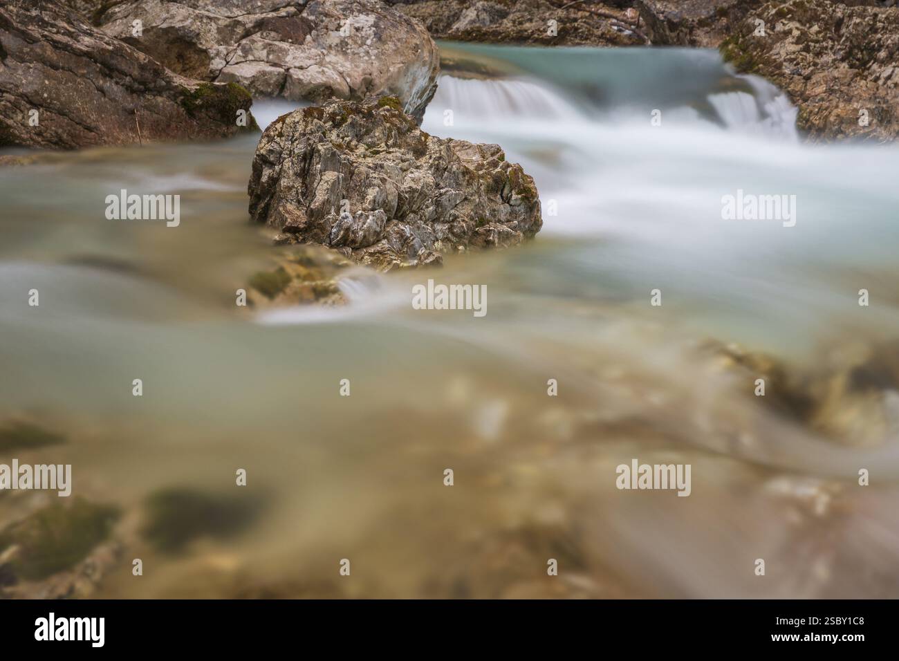 The Riss creek flowing fast through the Eng valley Stock Photo - Alamy