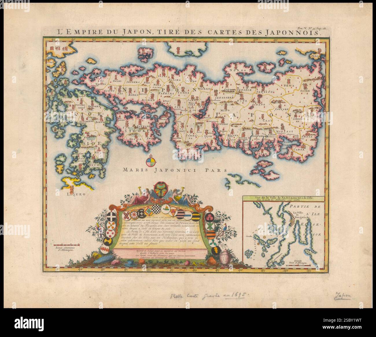 Henri Abraham Chatelain, l'empire du Japon tiré des cartes des ...