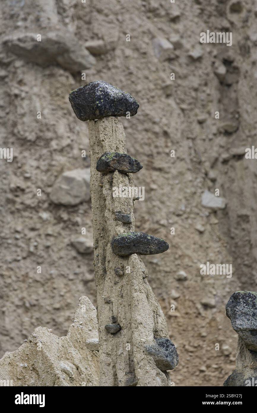 Earth pyramids located in Platten in the municipality of Percha, near ...