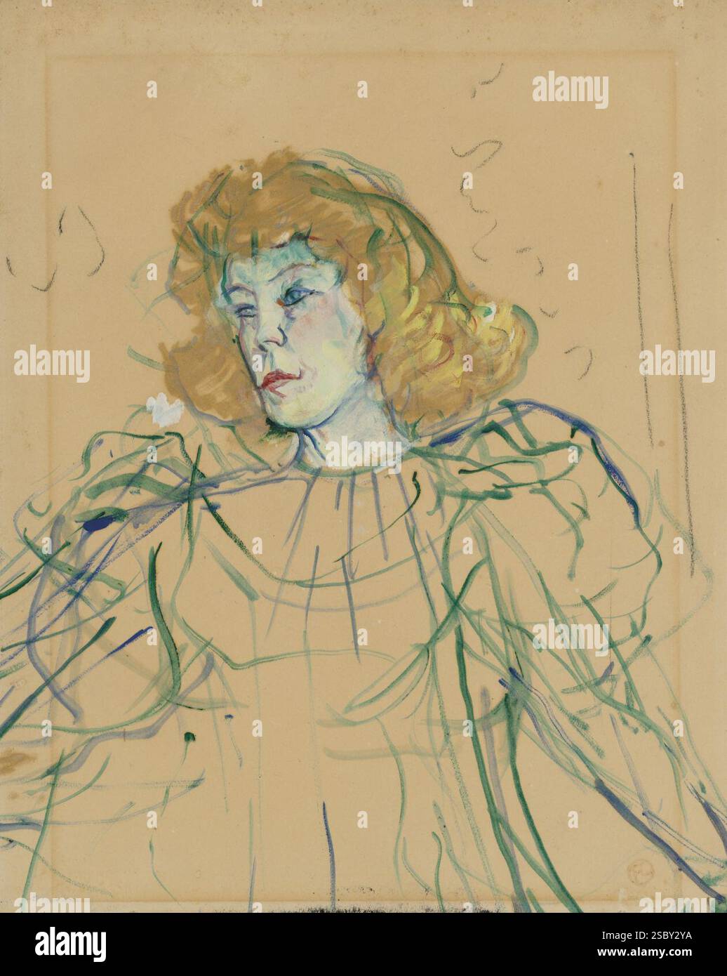 Henri de toulouse-lautrec miss may milton 040106 Stock Photo - Alamy