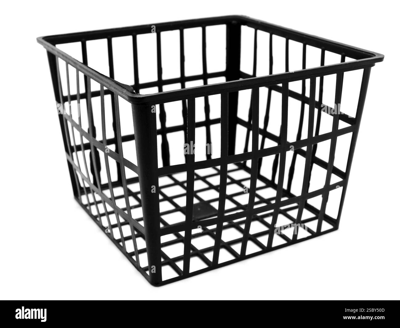 Single Plastic Basket Against The White Background Stock Photo - Alamy