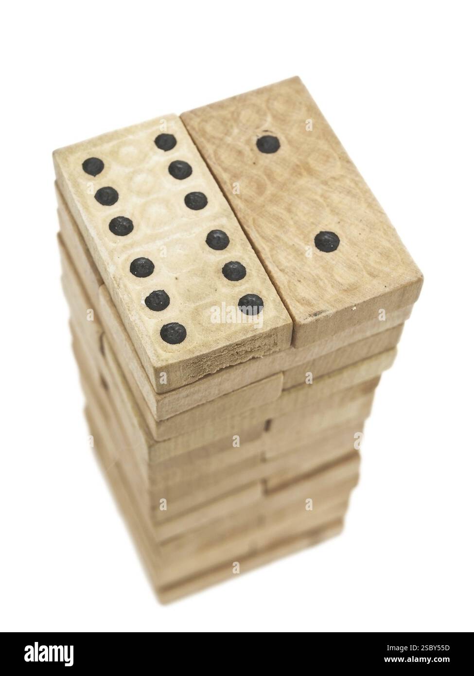 Photo of the domino blocks against the white background Stock Photo - Alamy