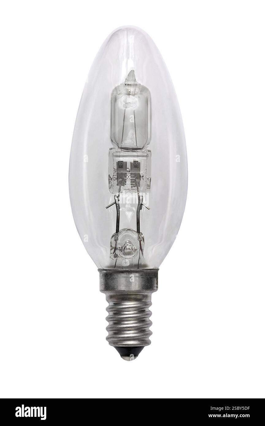 Halogen light bulb. Isolated image with white background Stock Photo ...